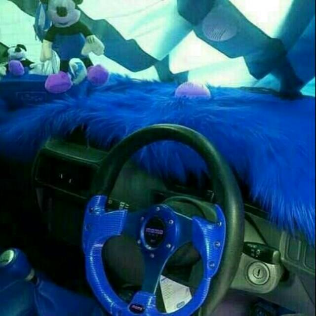 Car Dashboard Pad Korean Soft Fur Blue Bca Multifunction Photo ...