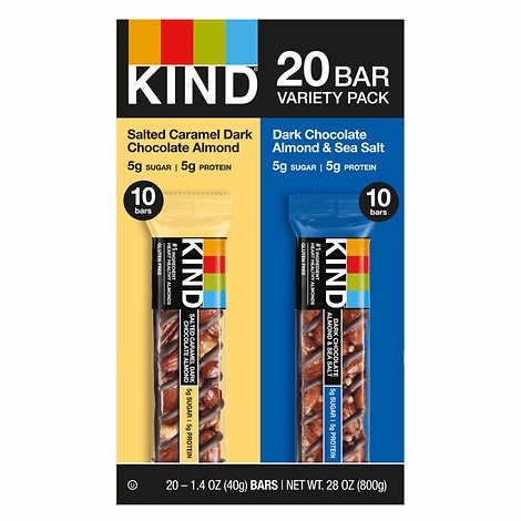Kind BARS Chocolate Energy BARS 20 BAR VARIETY PACK 5G SUGAR 5G PROTEIN ...