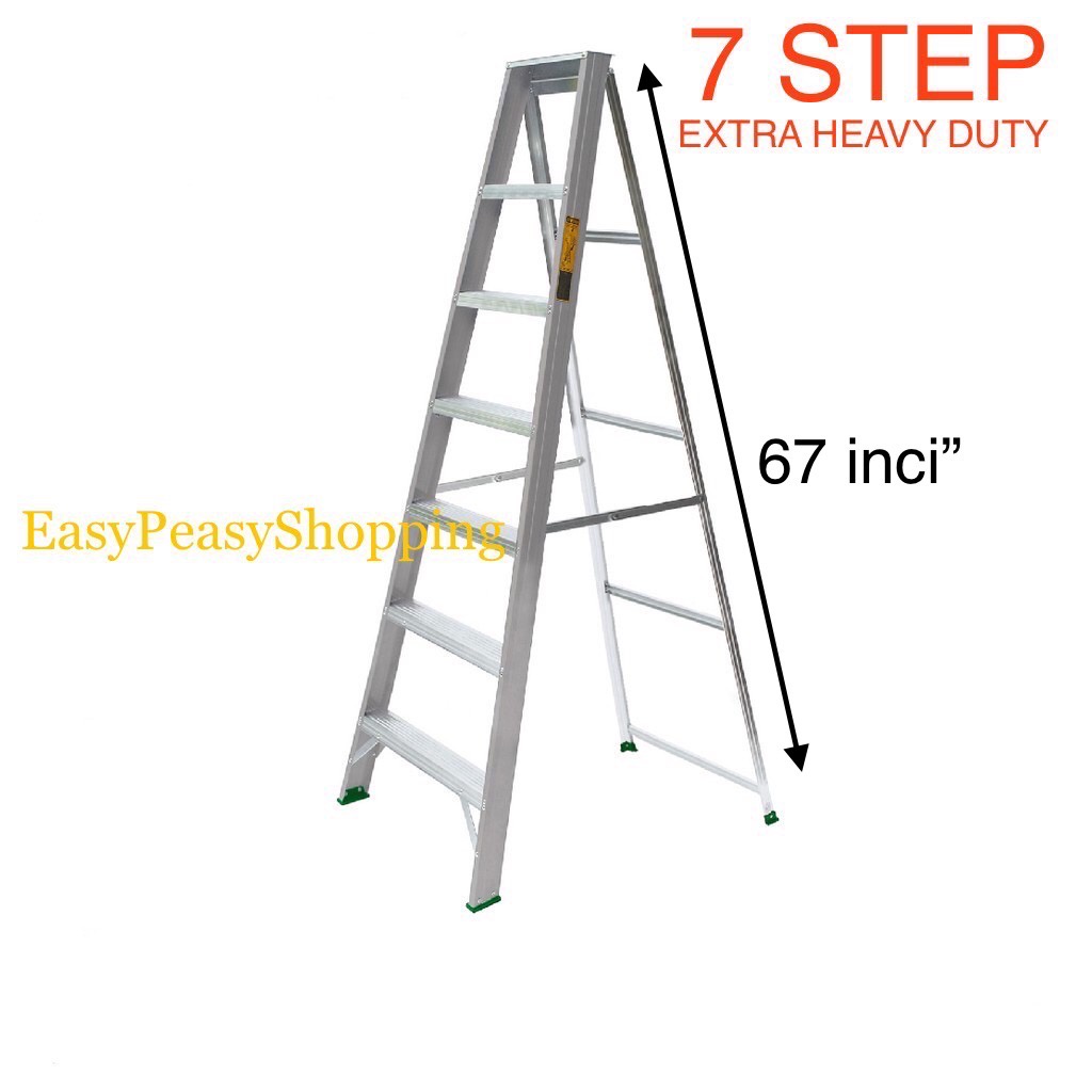 7 Steps Aluminium Single Sided Ladder / Tangga 7 Steps /Ladder (READY ...