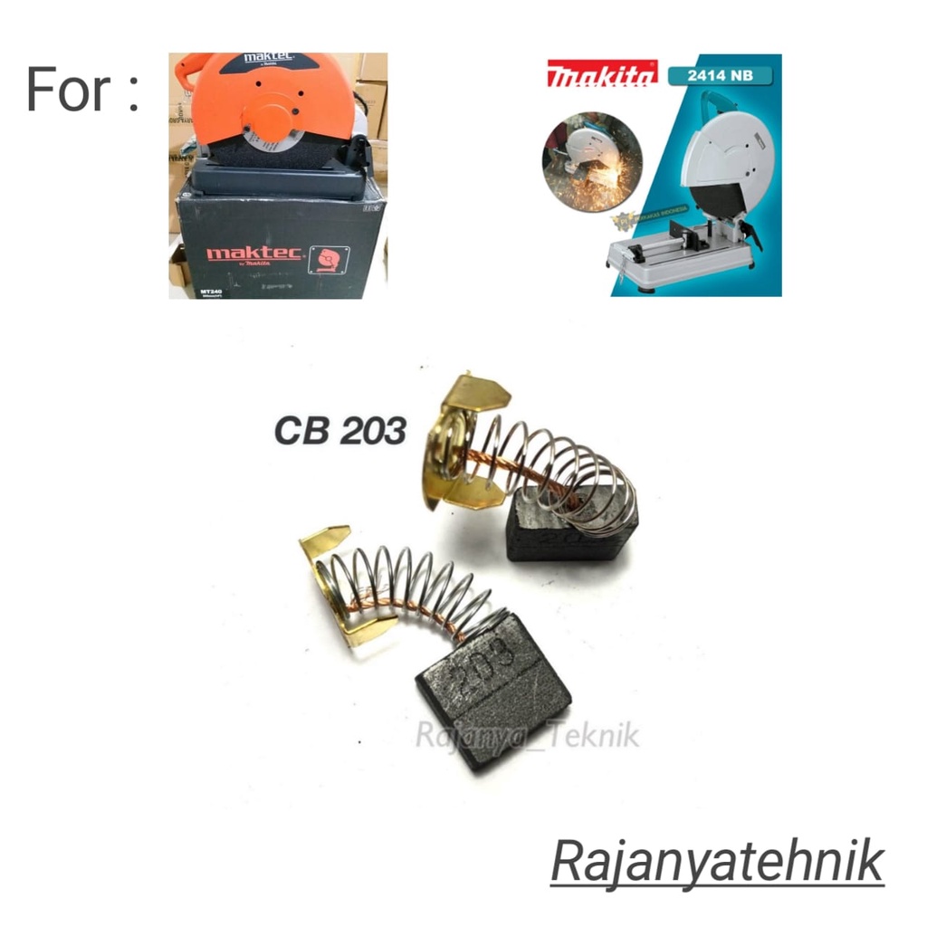 MAKTEC MESIN Carbon Brush MAKITA CB 203A Charcoal Cutting Machine/Cut ...