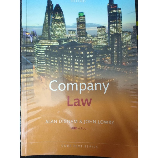 LLB Company Law Textbook 10th Edition by Alan Dignam & John Lowry ...