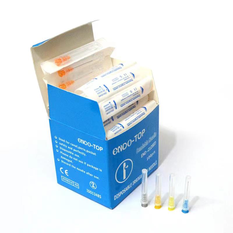 100pcs Dental Sterilized Endo Irrigation Needle Tip Dental Root Canal ...
