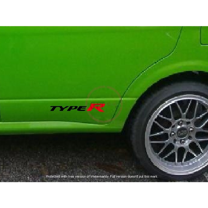CFS130 TypeR Type R Honda civic pelekat pintu Belakang Kereta Rear Car ...