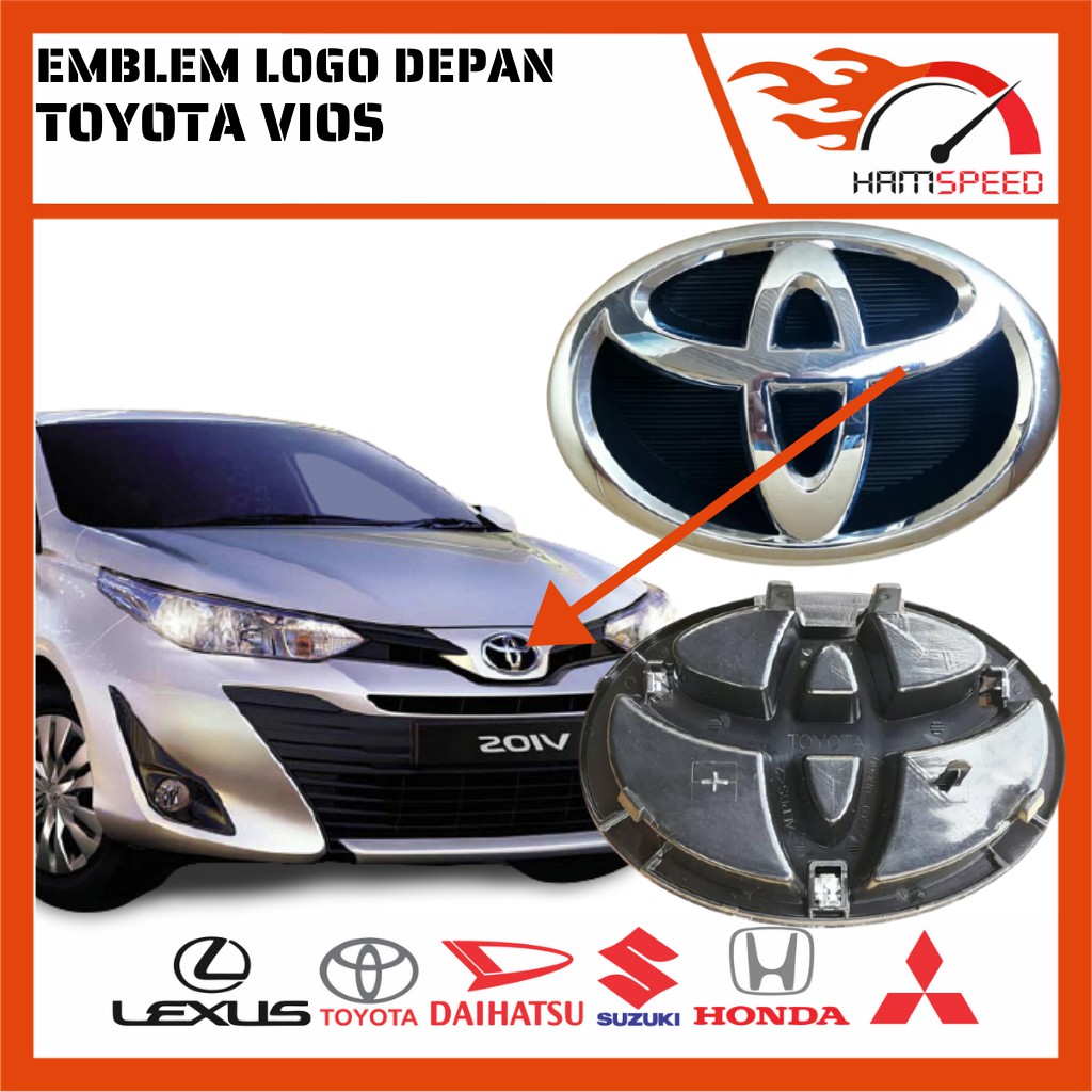 TOYOTA VIOS FRONT LOGO EMBLEM | Shopee Malaysia