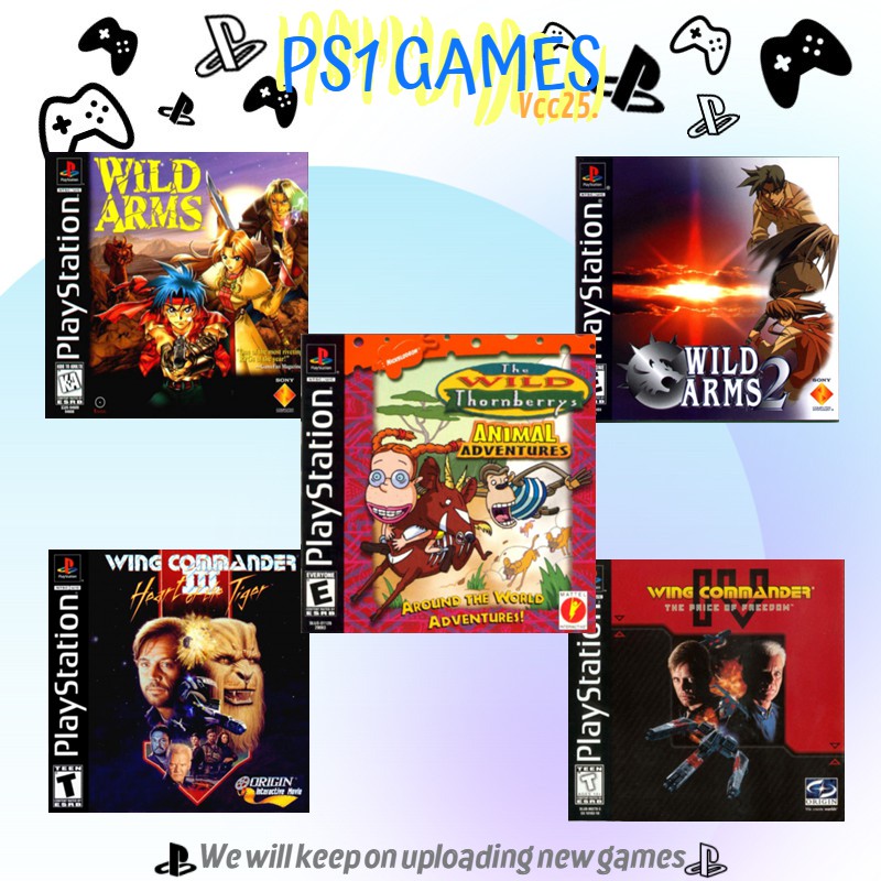 PS1 DISC Wild Arms/Wing Commander/The Wild Thornberrys [100% BRAND NEW ...