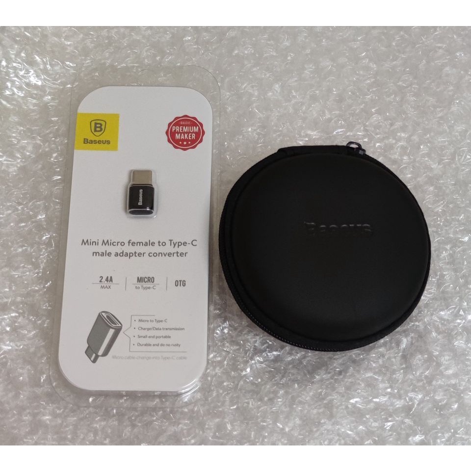 Baseus Mini Micro Female to Type C Male Adapter Converter + Baseus ...