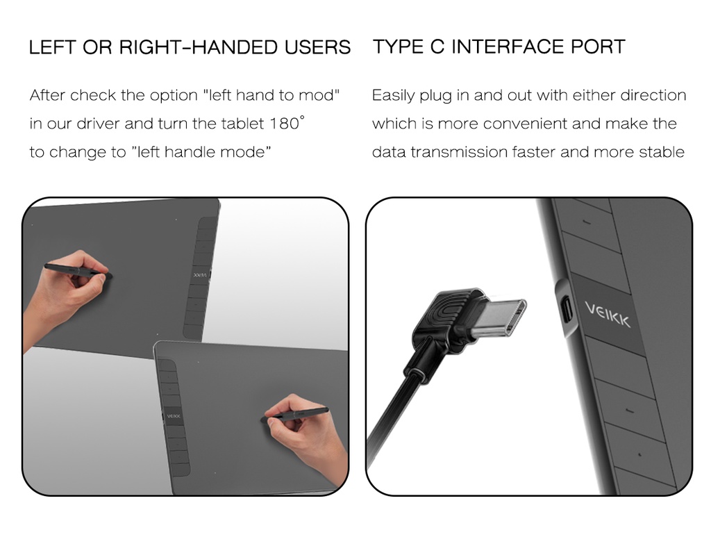 VEIKK VK1060 Drawing Tablet with 8 Shortcut Keys, 10 x 6 inches ...