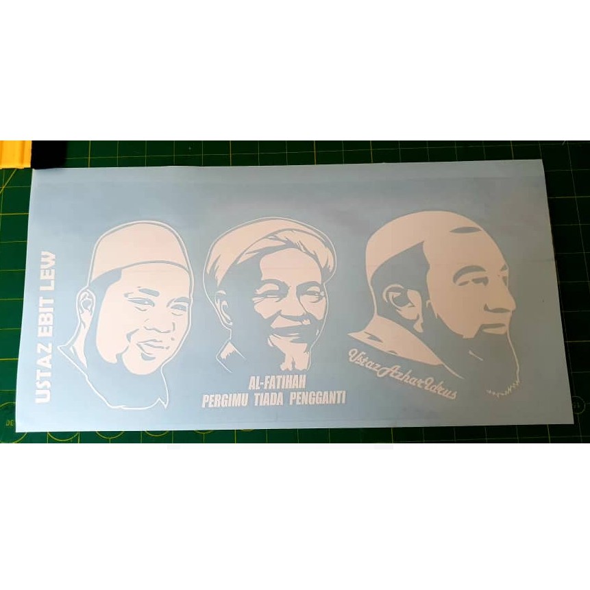 3 IN 1 STICKER UNTUK CERMIN KERETA, USTAZ EBIT LEW, USTAZ NIK AZIZ DAN ...