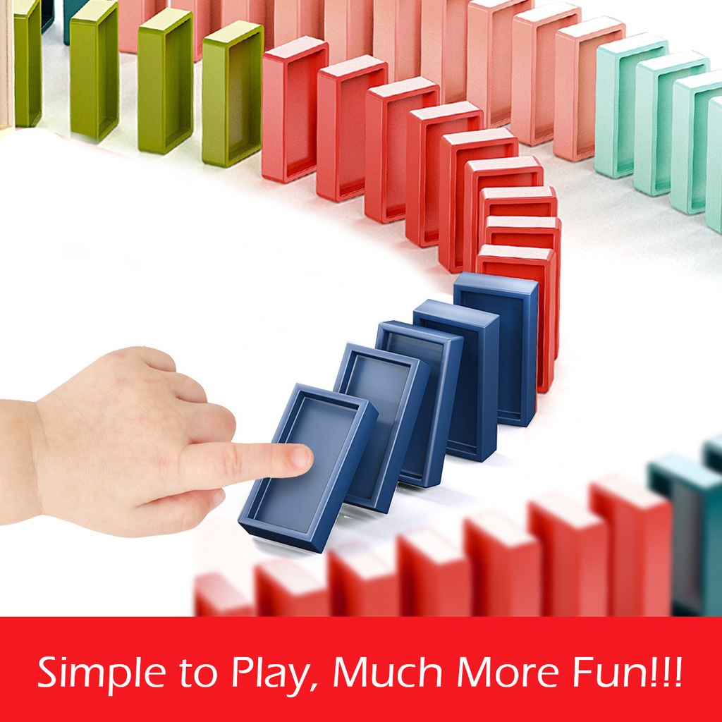 [Little B House] Automatic Laying Domino Train Set Dominoes Brick ...