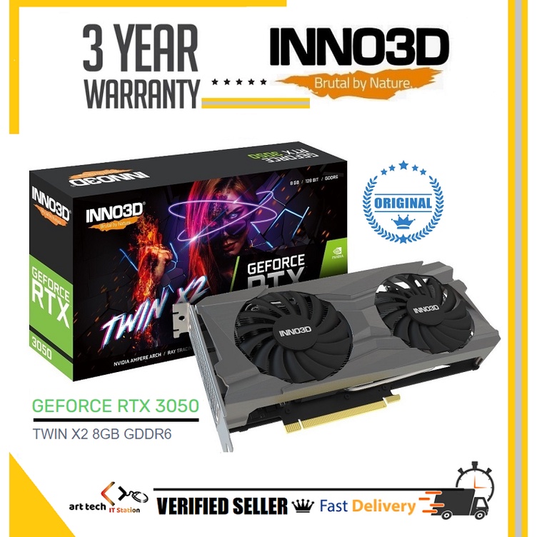 INNO3D GEFORCE RTX 3050 TWIN X2 8GB GDDR6 | RTX3050 | Shopee Malaysia