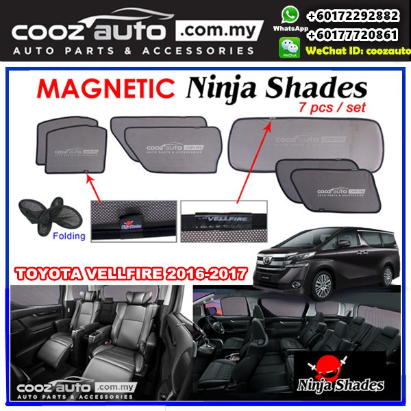 Toyota Vellfire ANH30 2016 - 2018 Magnetic Ninja Sun Shade Sunshade ...