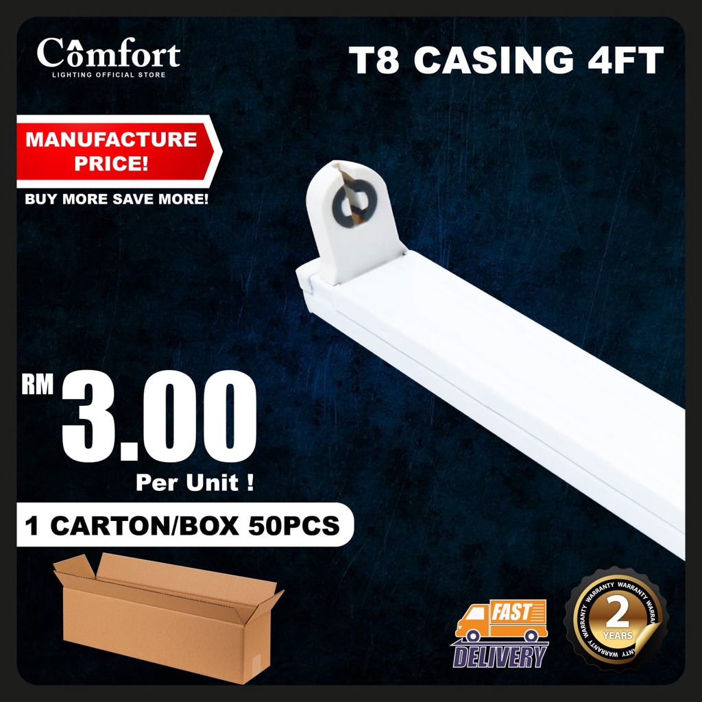 (30/50 PCS PER BOX/CTN) LED T8 Casing Tube 4 Ft 2 Ft Wholesale Price ...