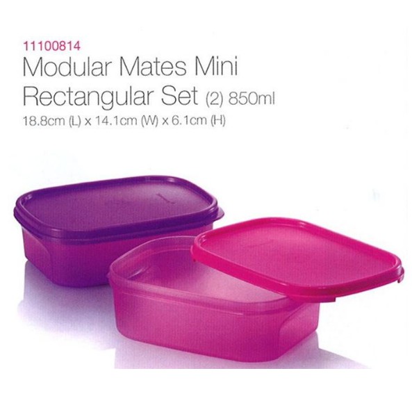 Original Tupperware Modular Mate Mini Rectangular 850ml | Shopee Malaysia