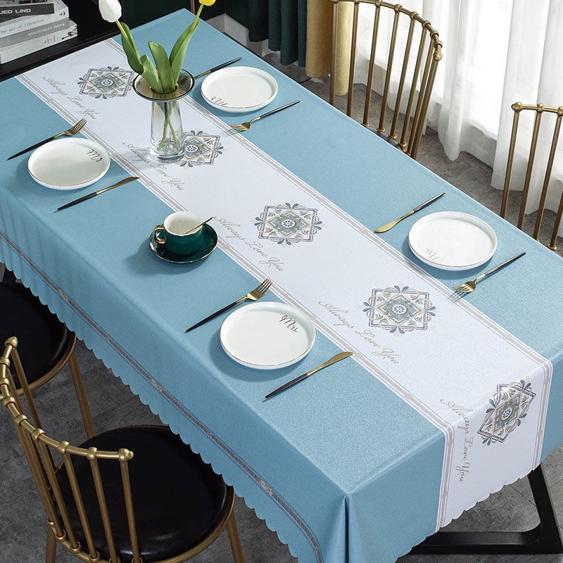 Nordic Table Cloth Waterproof Oil Proof Heavy Thick DIning Tablecloth ...