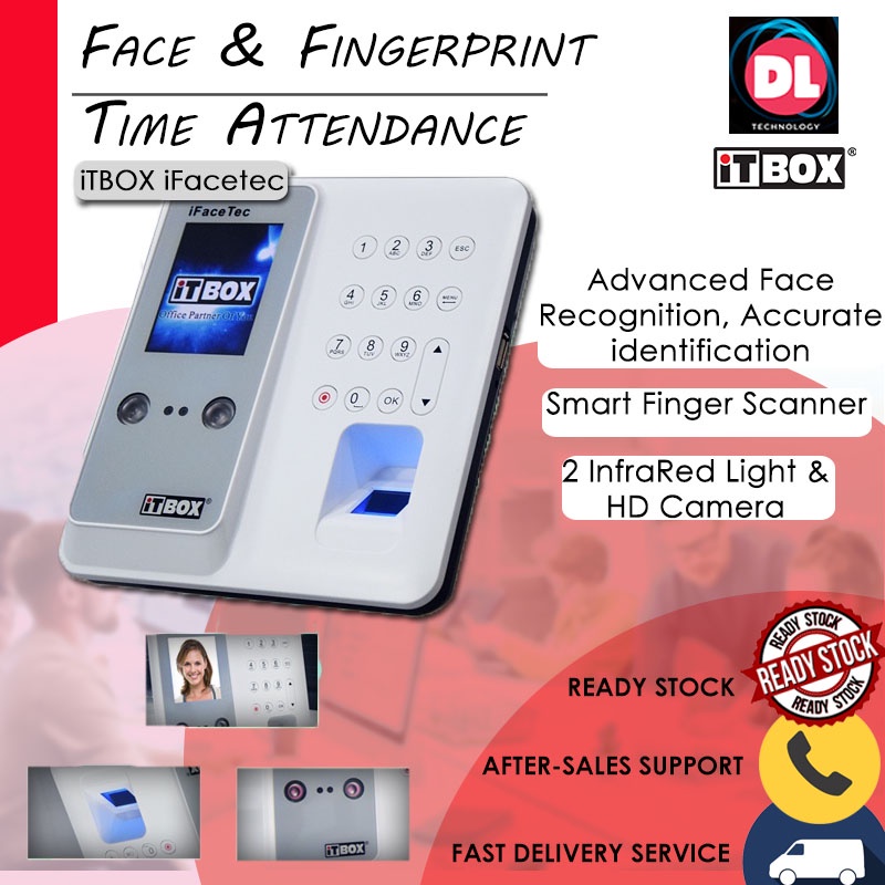 iTBOX iFaceTec Face Recognition & Fingerprint Attendance Machine ...