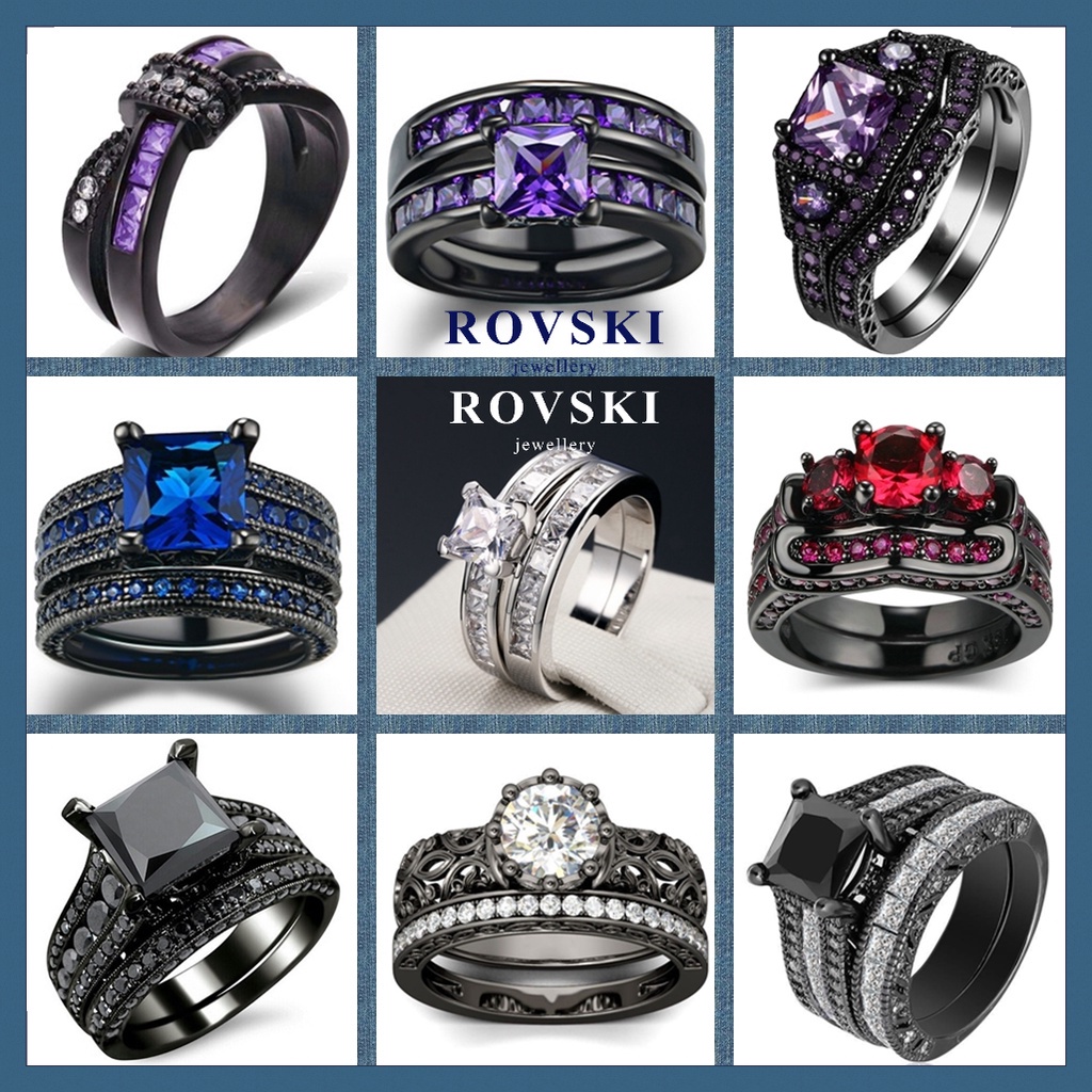 ROVSKI Fashion Korean Ready Stock Jewelry Cincin Lelaki Perempuan ...