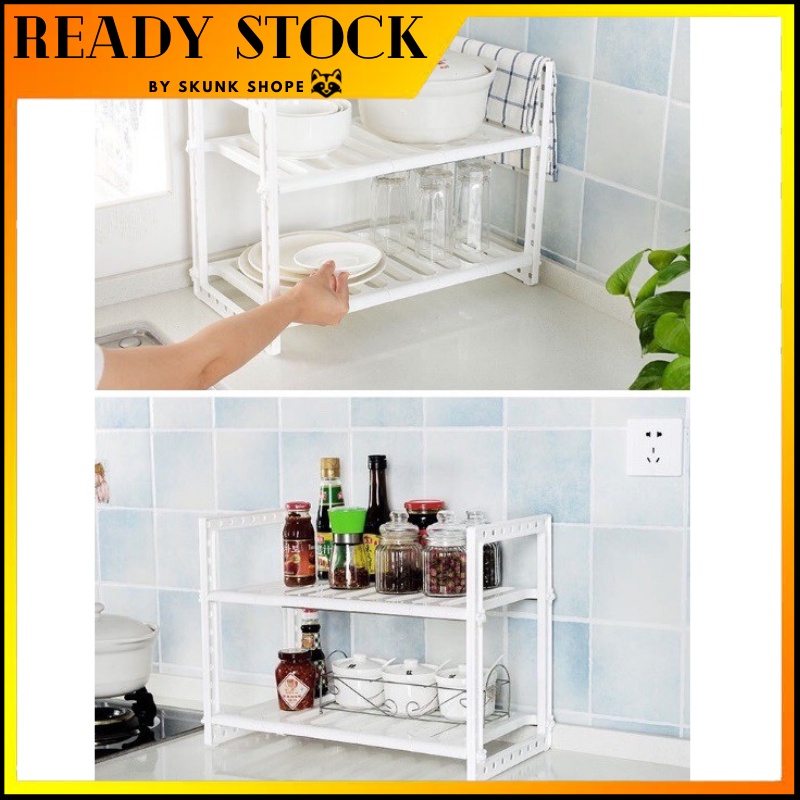 SS Expandable Undersink Multipurpose Rack 0007 - Rak boleh laras ...