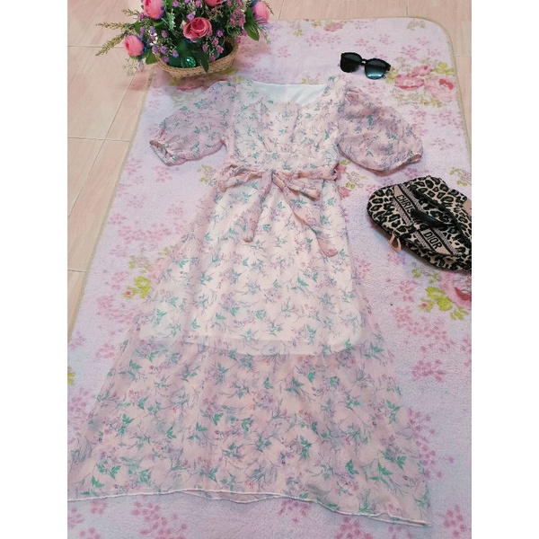 soft pink cute dress (ready stock) | Shopee Malaysia