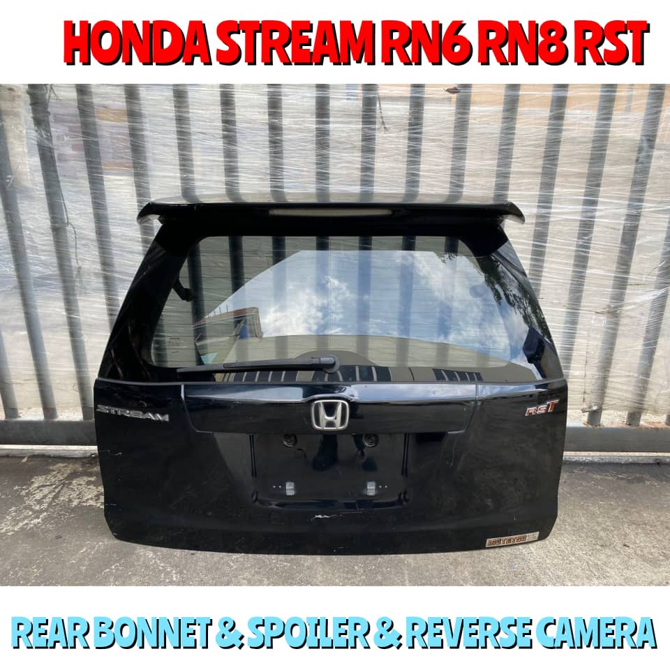 Honda Stream RN6 RN8 RST Rear Bonnet With Spoiler & Reverse Camera ...