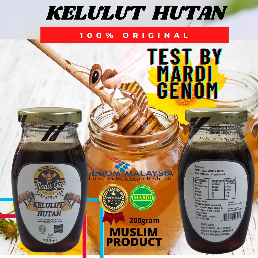 Madu Kelulut Asli Agrofarm Stingless Bee Honey Pure Kelulut Honey ...