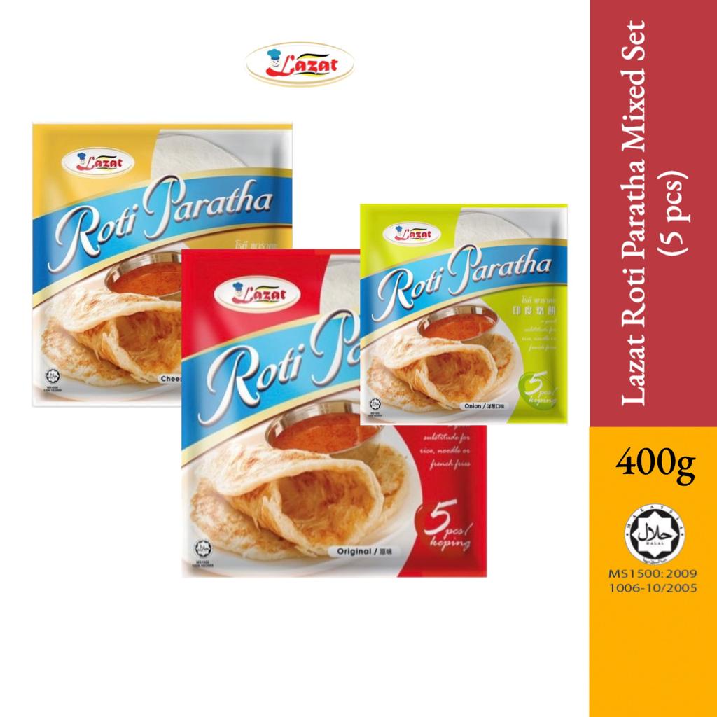 Lazat Roti Paratha/Canai Frozen Mixed Set - Original Free Dhal 6 ...