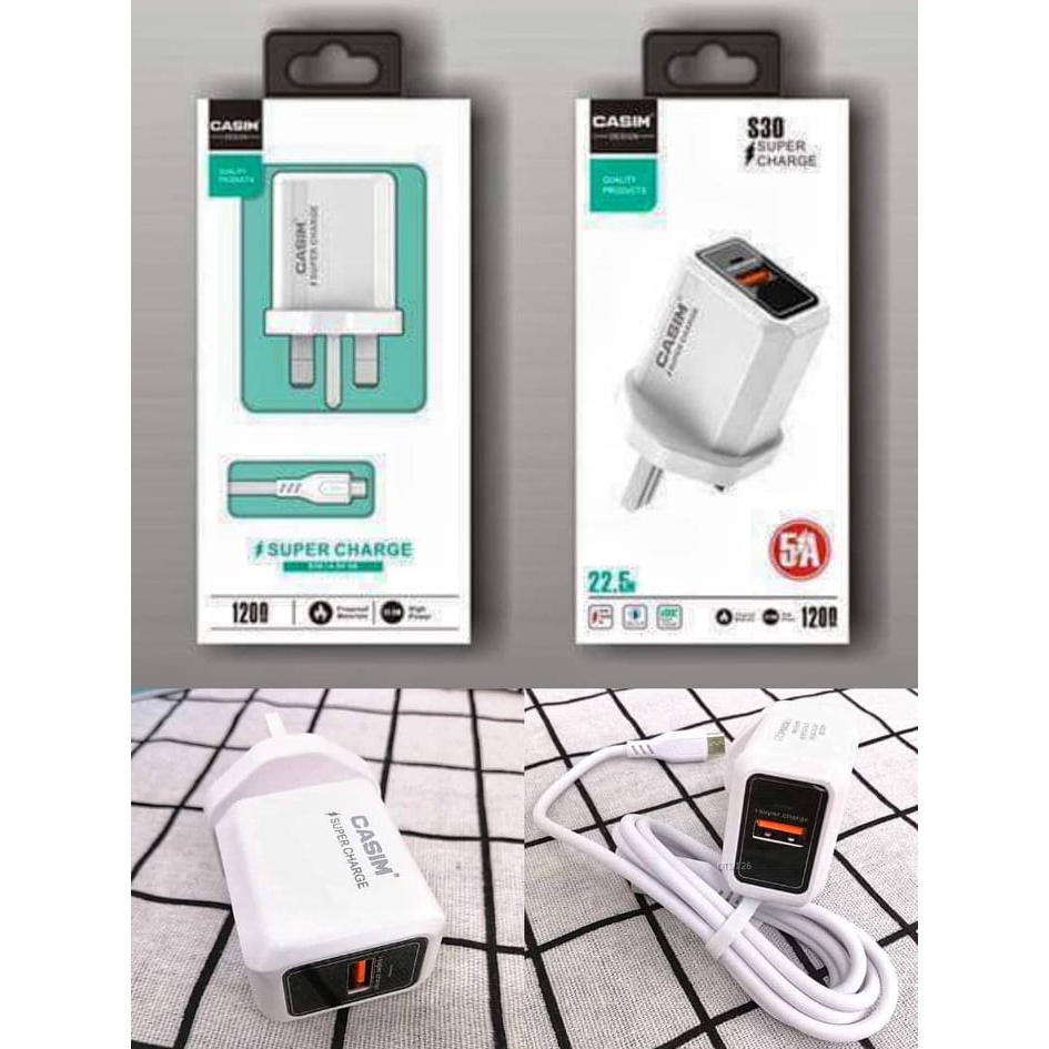 ORIGINAL CASIM S30 22.5W 5A Super Fast Charging Charger Adaptor with ...