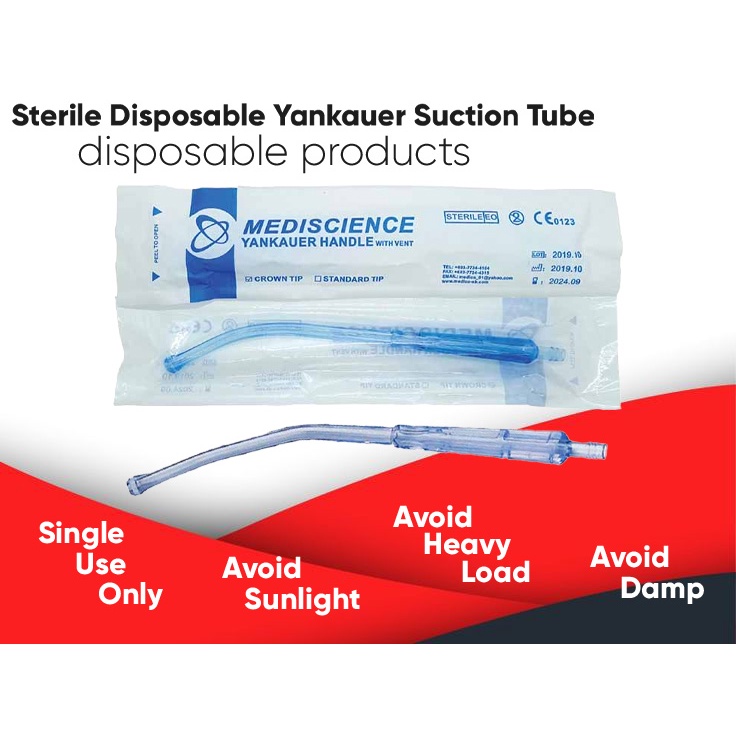 Sterile Disposable Yankauer Suction Tube / Tiub Sedut Yankauer Pakai ...