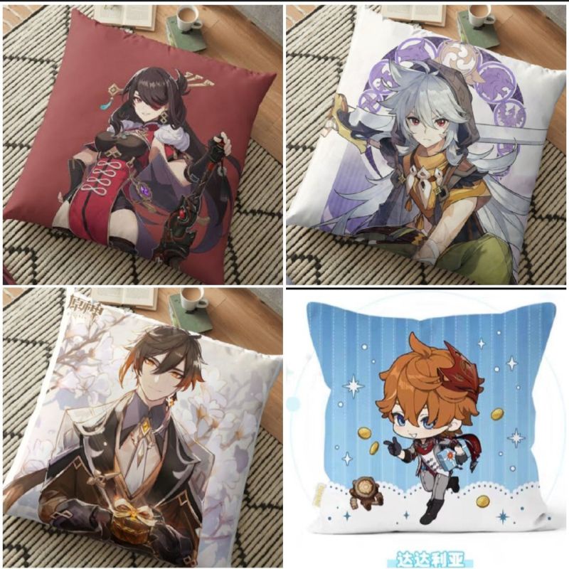 Pillow Genshin Impact Plush Toy Paimon Hu Tao Barbatos Kawaii pillow ...