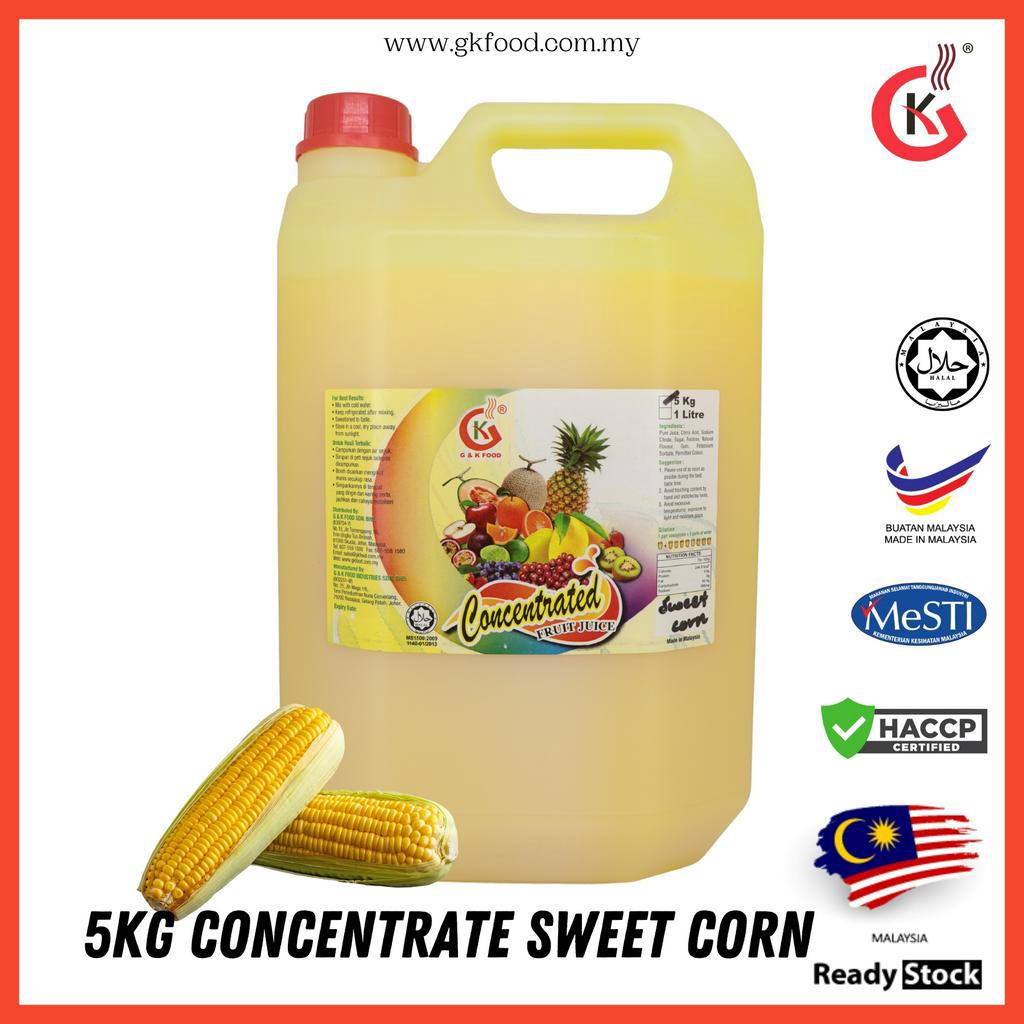 G&K 1:8 Concentrate Sweet Corn Juice 5kg(4L) | Jus Jagung Pekat Halal ...