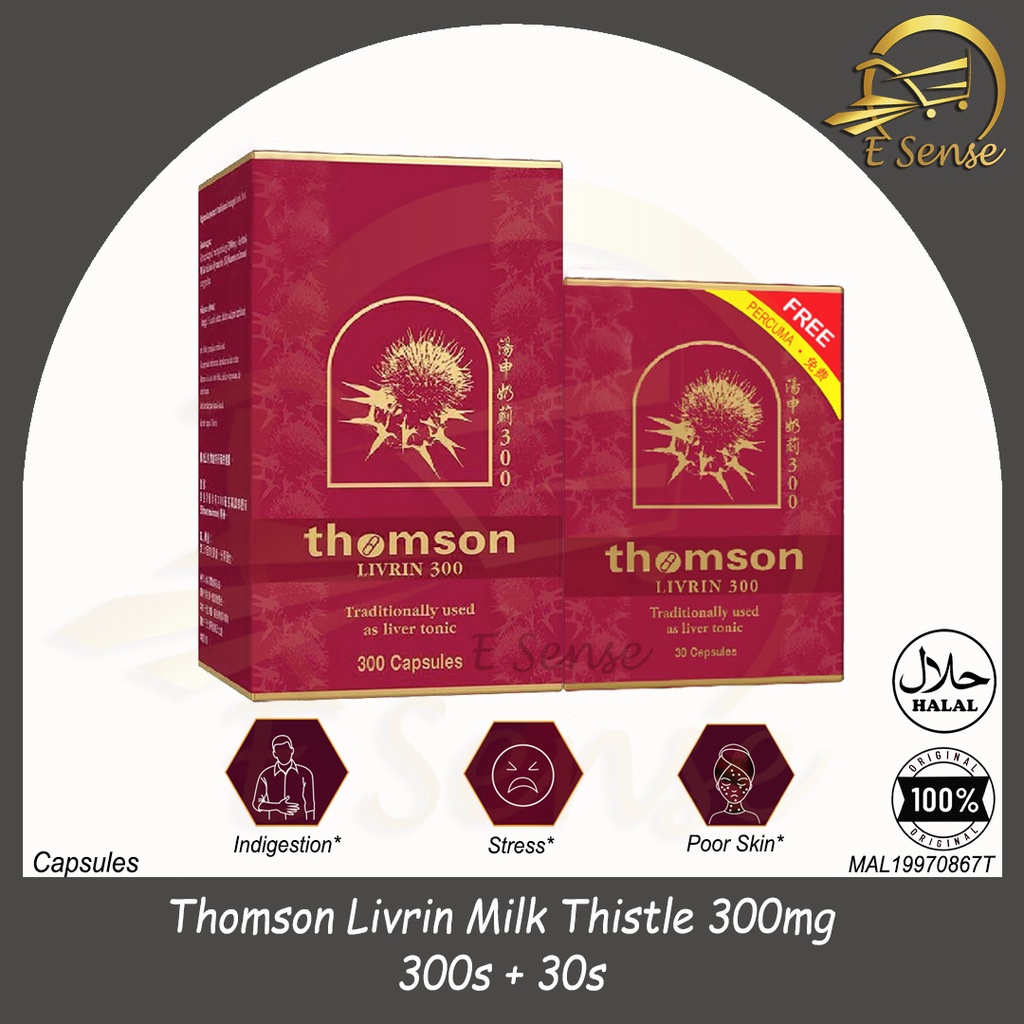 [E SENSE] Thomson Livrin Milk Thistle 300mg ( 300s+30s) | Shopee Malaysia