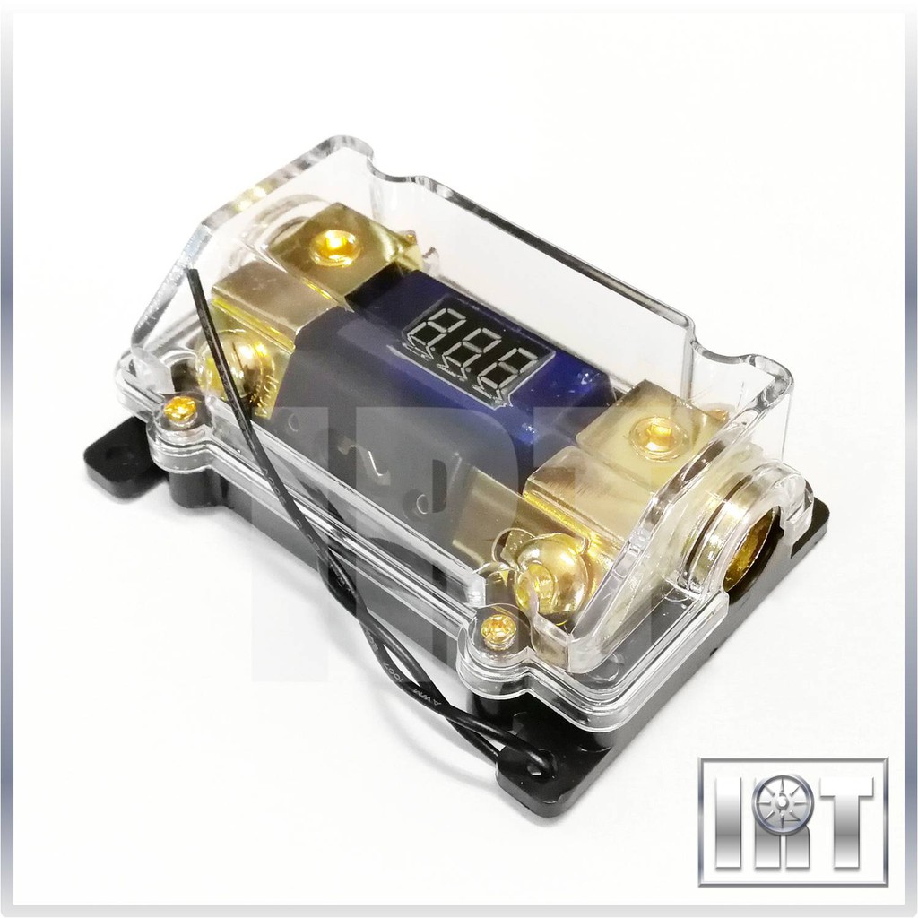 100A LED Fuse Box Audio Amplifier Car 1 to 2 Holder Speaker Sound Fius ...