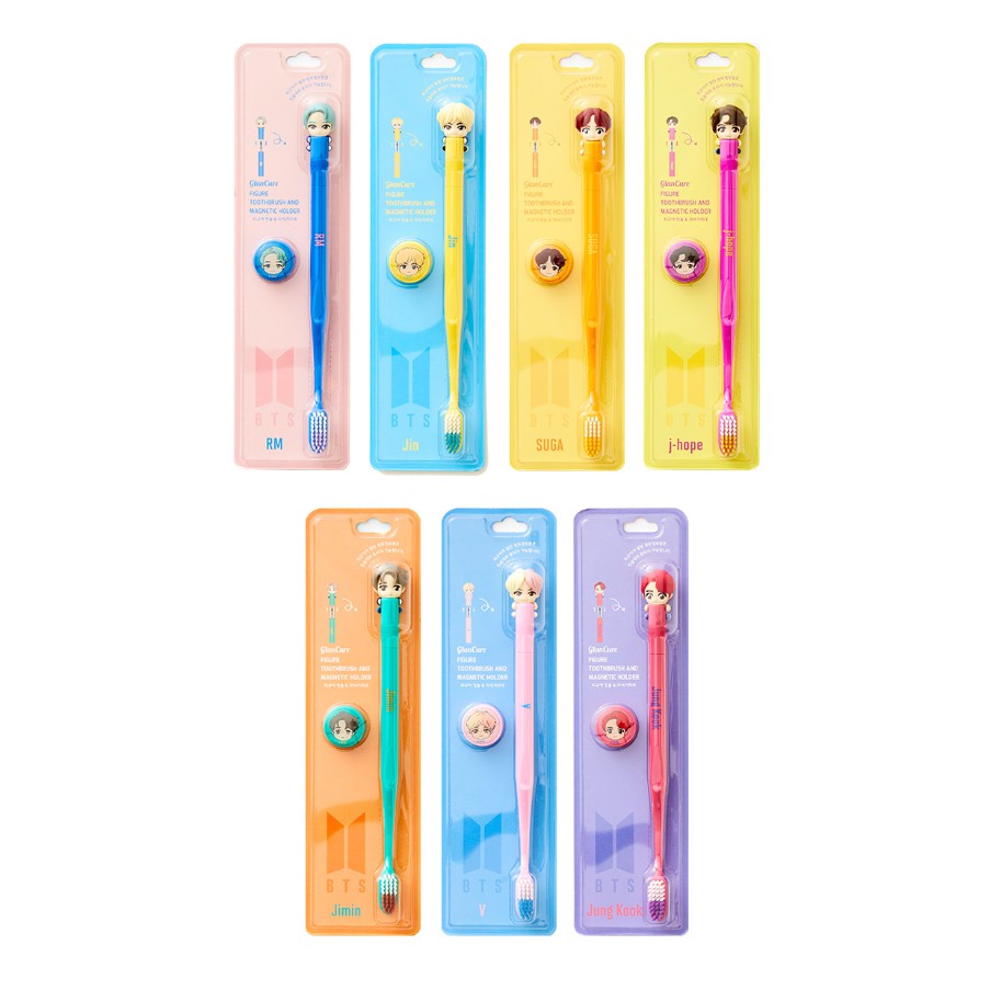 [BTS] Character Figure Toothbrush with Magnetic Holder(K-POP idol) - J ...