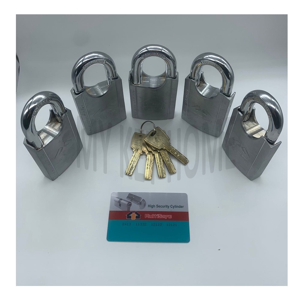 MULTISAFE PADLOCK 56MM/43MM - ANTI-CUT | ANTI-RUST | ANTI-DRILL (MANGGA KUNCI SERBAGUNA 56MM ...