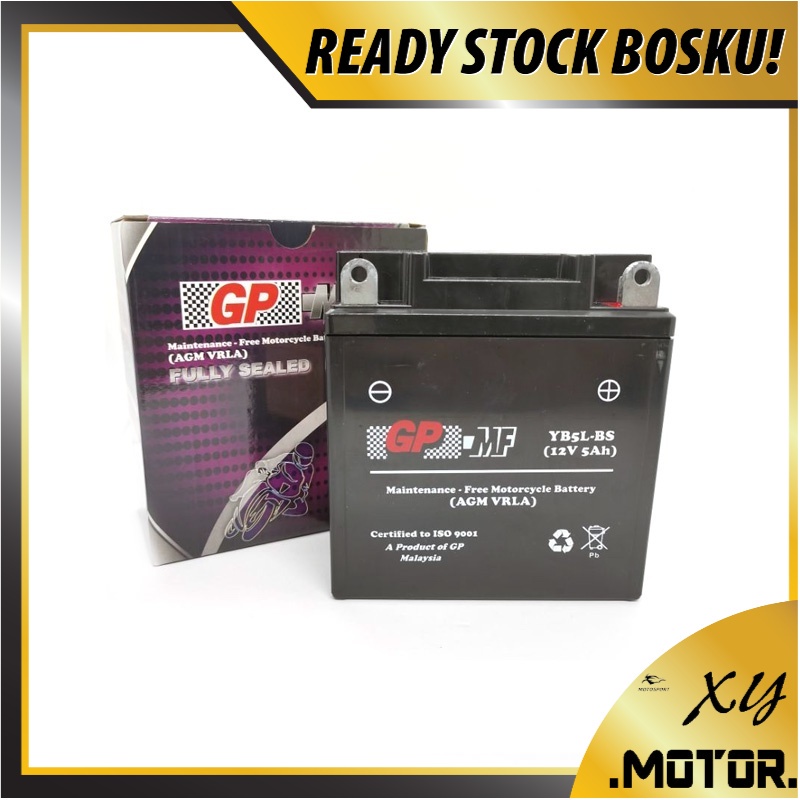 GP-MF BATTERY 12V GP BATERI YB3L YB5L YTZ5S Y15ZR LC135 WAVE125 EX5 ...