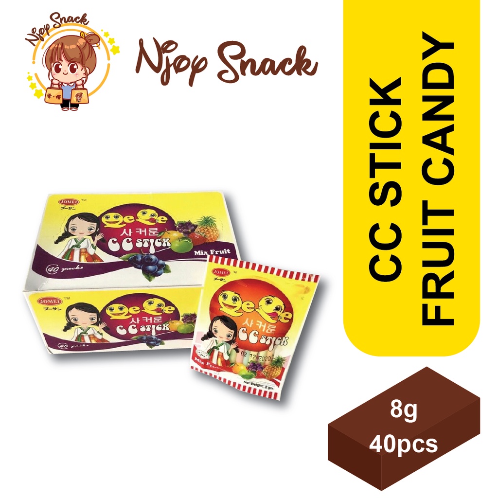 8g x 40's JOMEI QEQE CC STICK MIX FRUIT CANDY | Shopee Malaysia