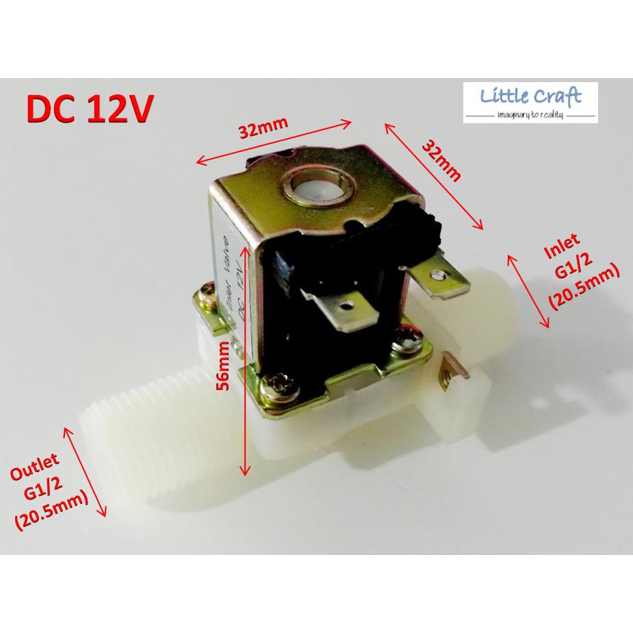Arduino IoT Water Solenoid Valve 12V DC Inlet & Outlet G1/2 | Shopee ...