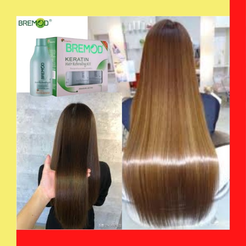 BREMOD KERATIN Hair Rebonding Kit/Ubat Luruskan Rambut (250ml) | Shopee ...