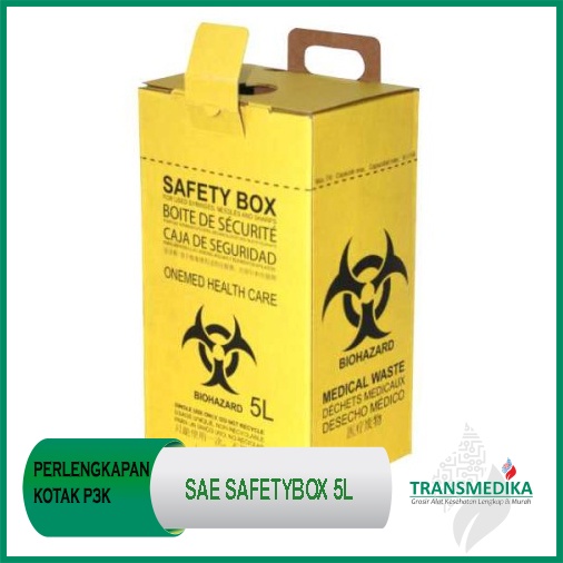 Safety Box 5L / Sharp Waste Medical Trash Can / SAE Medical Safety Box 5 Liter Biohazard ...