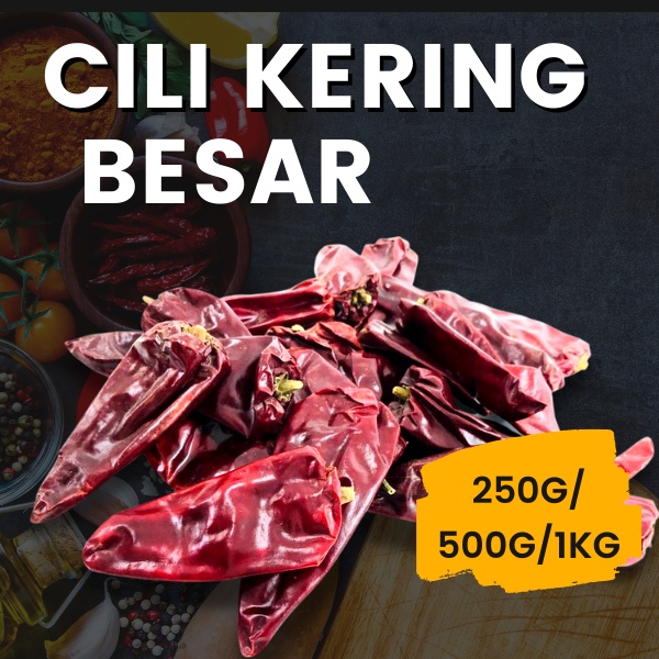 🔥Kualiti Terbaik Cili/lada Kering Buah Besar Tak Pedas/ Cili kering ...
