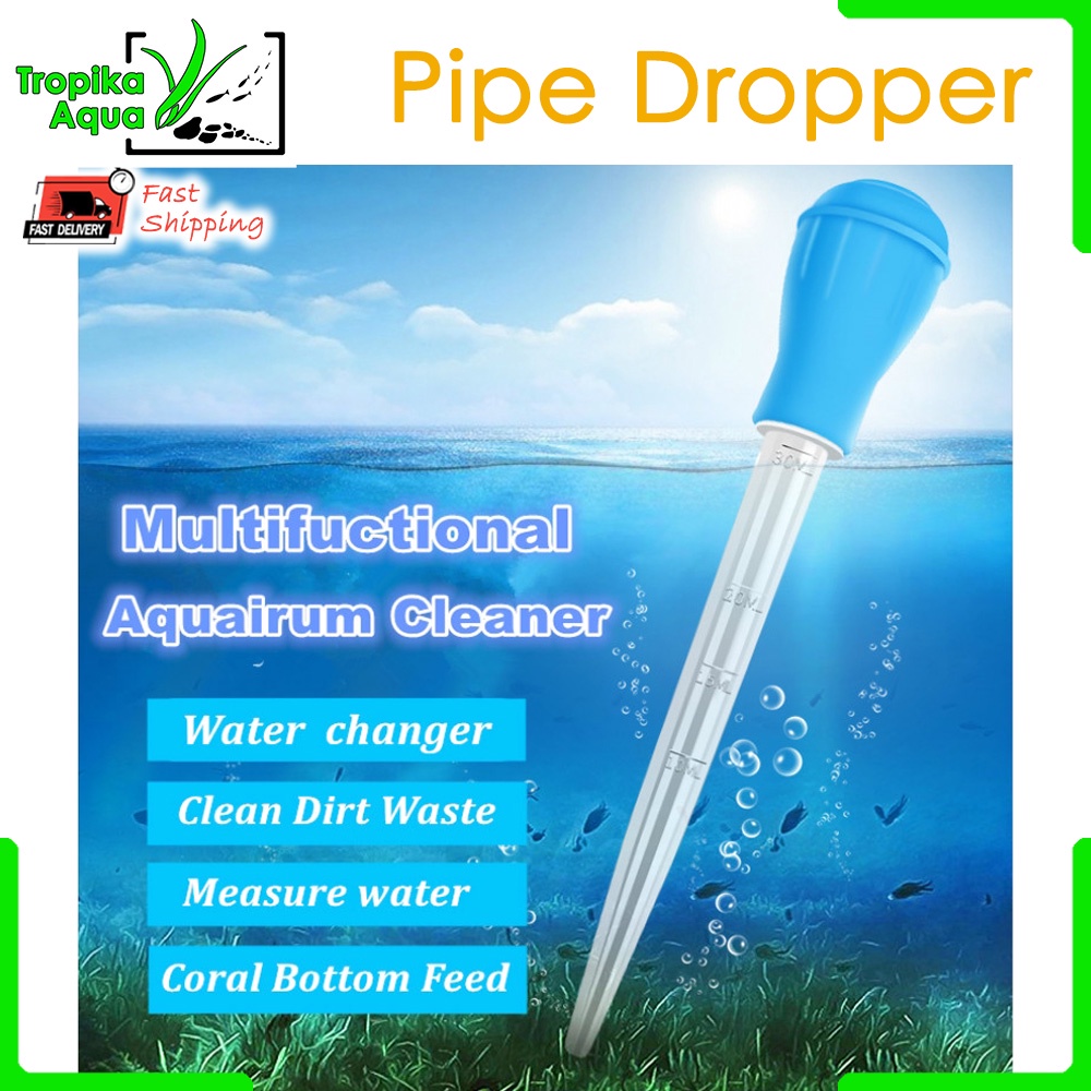 Aquarium Pipette Dropper - fish tank waste removal cleaning pump ...