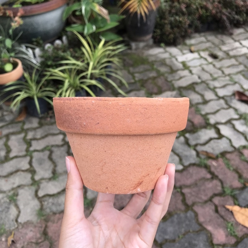 Terracotta Pot | Pasu Orkid | Pasu Lubang | Shopee Malaysia