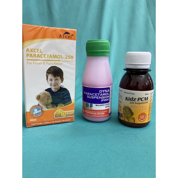 Axcel / Kidz / Dyna / Pritamol/ Uphamol syrup Paracetamol 250mg 60ml ...