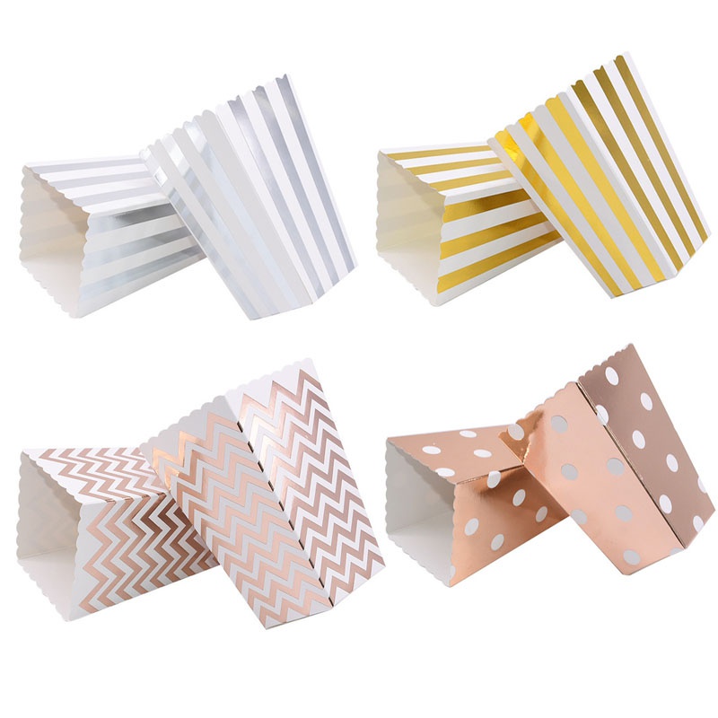 12pcs Paper Popcorn Box Snack Candy Boxes For Kids Birthday Party ...