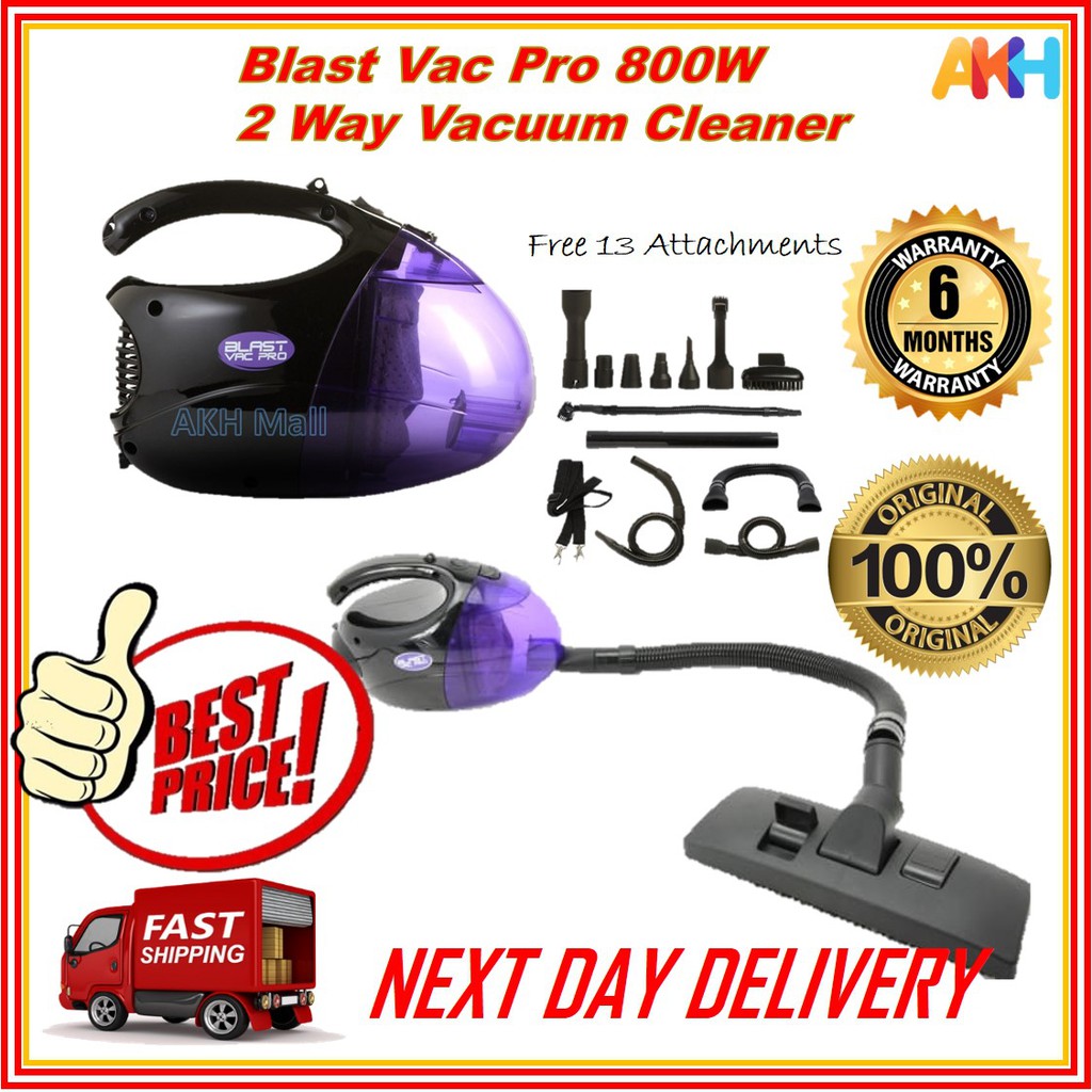Blast Vac Pro 800W - 2 Way Vacuum Cleaner (With 13 Attachments ...