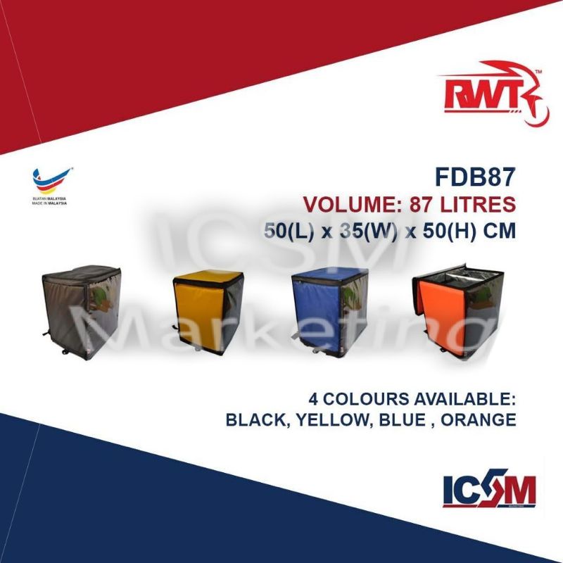 Food delivery bag 87Liter / Hitam, Biru, Oren, Kuning, Merah Ready ...