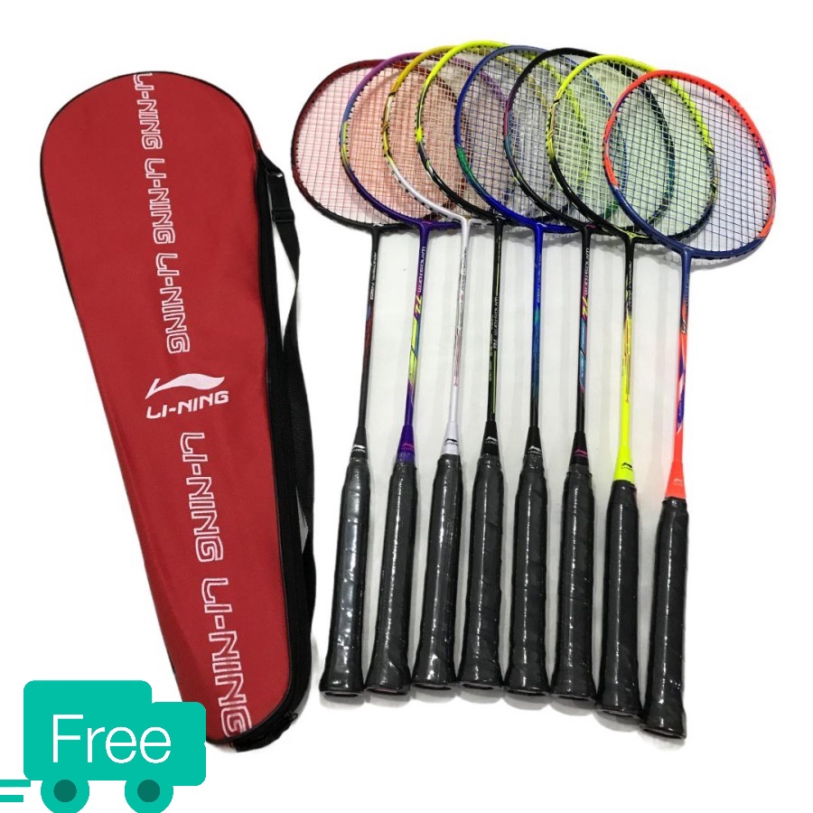 Badminton LINING TURBO CHARGING Racket/WINDSTROM FULL CARBON Including ...