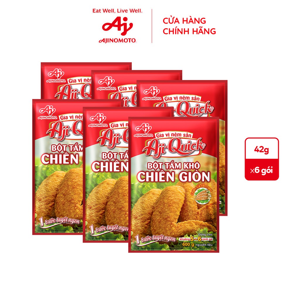 Combo of 6 packs of Aji-Quick Crispy Fried Dry Breading Powder (42g ...