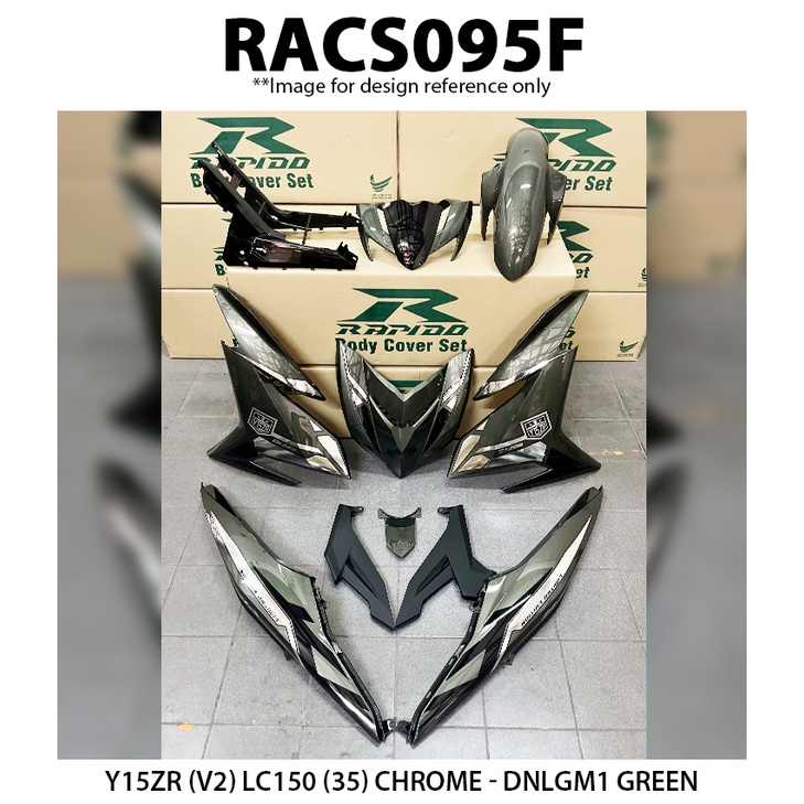 (STICKER TANAM/AIRBRUSH) RAPIDO COVER SET Y15 Y15ZR V1 V2 LC150 (35 ...