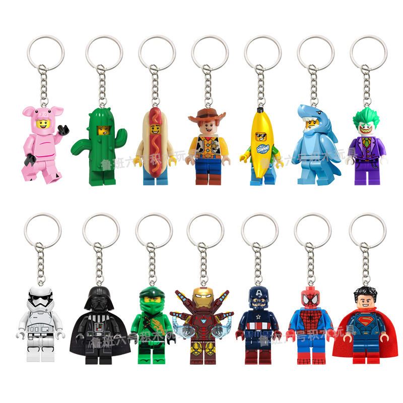 marvel keychain readystock Compatible with Lego Keychain New Building ...