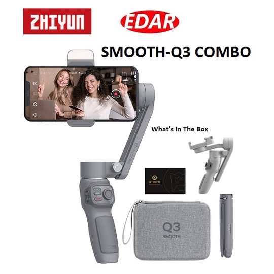 ZHIYUN SMOOTH Q3 Smartphones Gimbal 3-Axis Flexible Phone Handheld Stabilizer with Fill Light ...